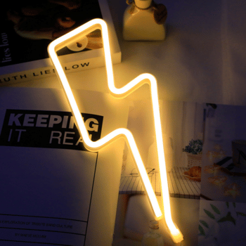 Pirkti LED Neon dekoracija Žaibas geltonos spalvos