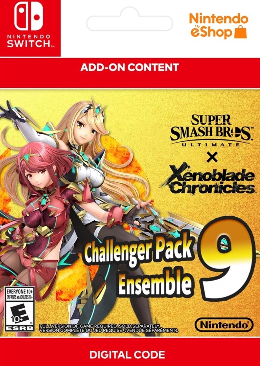 Buy Super Smash Bros. Ultimate PYRA MYTHRA CHALLENGER PACK 9 DLC Nintendo key Cheap price