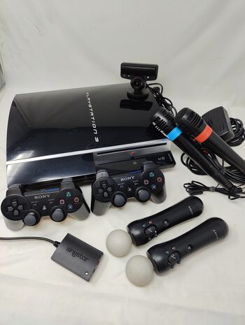 Comprar PS3 PlayStation 3 su kamera Move lazdomis dviem pultais ir mikrofonais ir games | ENEBA