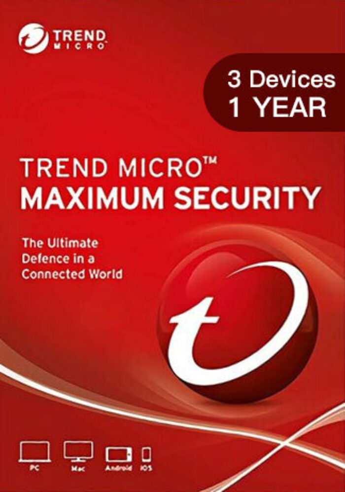 Buy Trend Micro Maximum Security 3 Device 1 Year Key GLOBAL