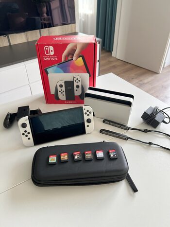 Comprar Nintendo Switch OLED, White, 64GB + Zaidimai + 256GB microSD