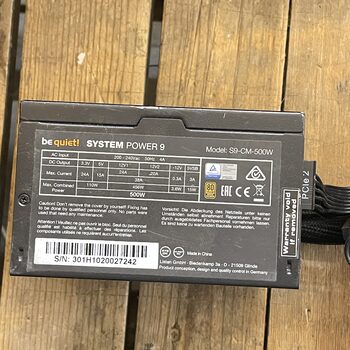 Pirkti BE QUIET System Power 9 BQT S9-CM 500W ATX v2.51 Semi modular ...