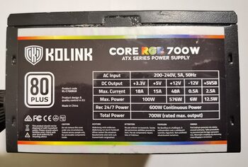 Pirkti KOLINK CORE RGB PSU - 700W - 80 PLUS-4x8 GPU PIN