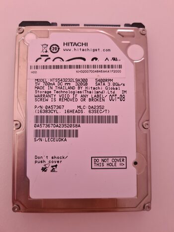 Comprar Hitachi 320 GB HDD Storage