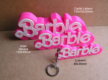 Comprar Barbie Letrero impresion 3D Pack de 3 unidades