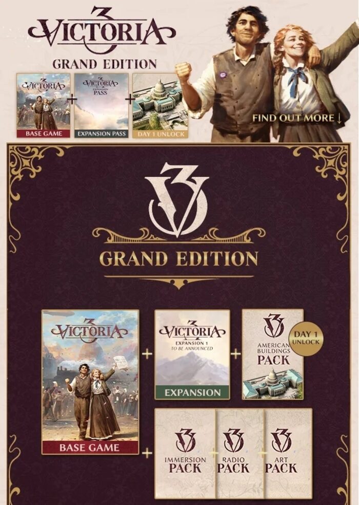 Buy Victoria 3 Grand Edition PC Steam key! Cheap price