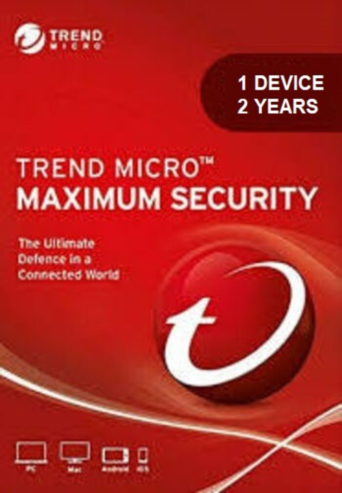 Buy Trend Micro Maximum Security 1 Device 2 Years Key! Cheap price